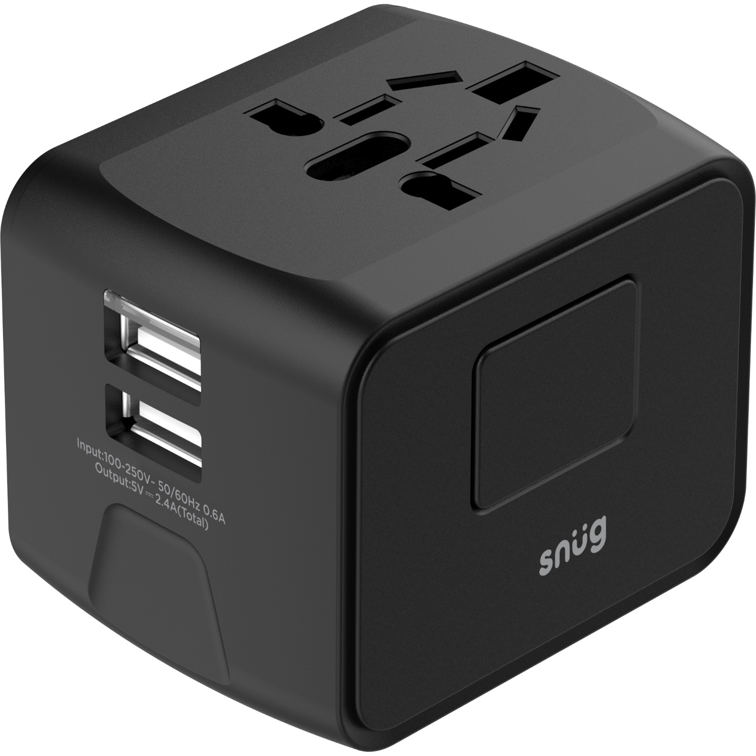 SNUG 12W 2 Port Universal US AUS UK EU Plug Travel Adapter - GotYouCovered