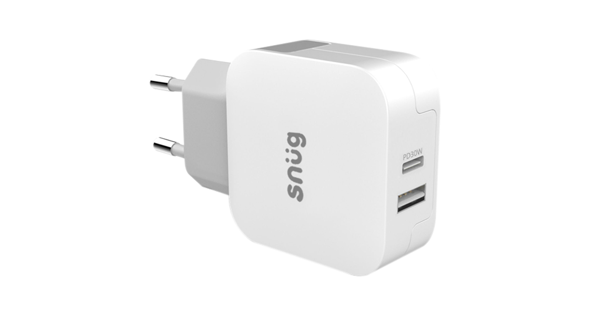 Snug 30W Wall Charger - Fast Charging Adapter 3 Port White - GotYouCovered