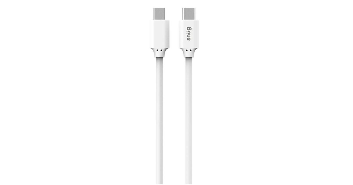 Snug 60W Type C to Type C Cable - 2m White